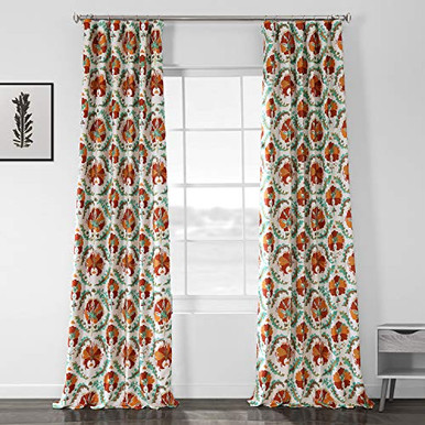 HPD Half Price Drapes BOCH-DLN1917-84 Printed Linen Textured Blackout ...