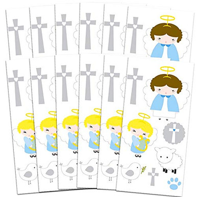 Christian Bible Stickers Pack for Kids Toddlers 12 Religious Sticker ...
