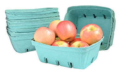 Green Molded Pulp Fiber BerryProduce 15 Quart Basket Set of 12 ...