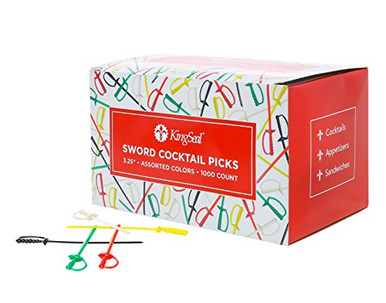 KingSeal Plastic Sword Cocktail Picks 325 Inch Length Assorted Colors ...