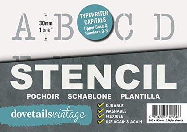 Dovetails Vintage Letter Stencils 118 Tall 30mm Typewriter Style ...