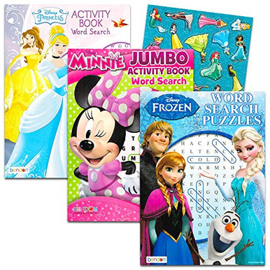Disney Word Search Books for Kids Girls Boys ~ 3 Puzzle Books Featuring ...