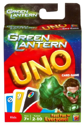 Mattel Green Lantern UNO Card Game - Warehousesoverstock