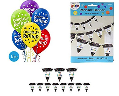 15 Pcs Retirement Officially Retired Balloons With Retirement Party ...