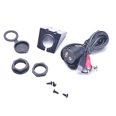 Auto USB 2 RCA Phono to Aux 35mm Adapter Extension Cable Dashboard ...