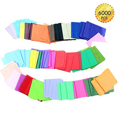 YGOline 6000 Pcs 30 Colors Square Tissue Papers 2 Inch Craft Tissue ...