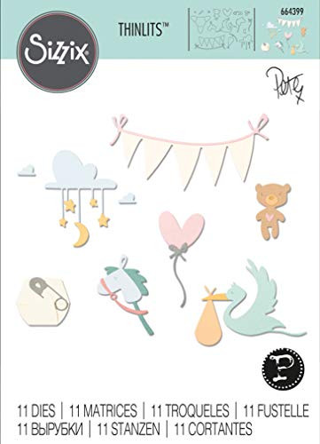 Sizzix Thinlits Die Set 11 Pack Lullaby by Pete Hughes, Multicolor - Warehousesoverstock