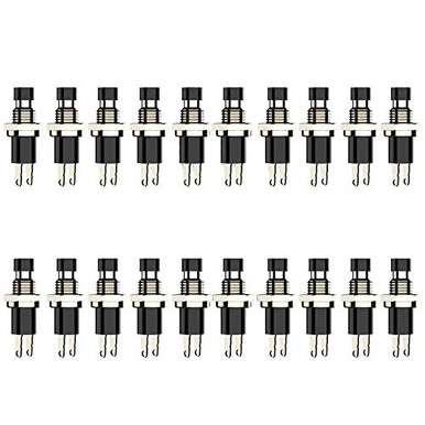 DIYhz 1A 250V AC SPST Normal Open(No) Momentary Switch 2 Pin Mini Micro ...