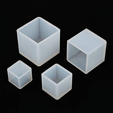 Belerry [4 Pack] Square Resin Casting Mold Cube Silicone Molds for DIY ...
