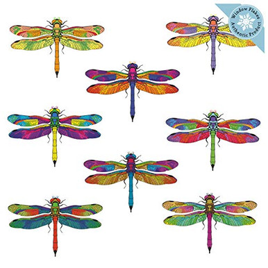 8 Dragonfly Window Clings for Glass Windows and Doors Window Decals for ...