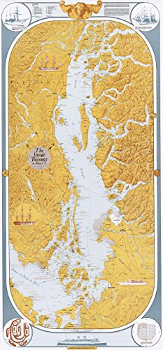 Sobay Map P002 - Inside Passage to Stuart Island (Salish Sea) - 27x58 ...