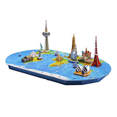 WISESTAR 26.2"L World Trip 3D Puzzles Model for Adults and Kids, 136PCS ...