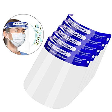 The Card Zoo Plastic Safety Face Shields 5 Pcs Reusable Protective ...