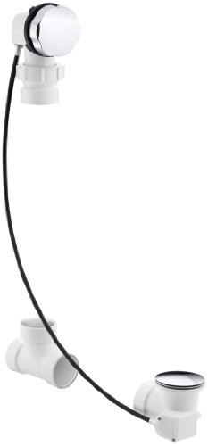 KOHLER K-7214-CP Clearflo Cable Bath Drain, Less Pvc Tubing, Polished Chrome - Warehousesoverstock