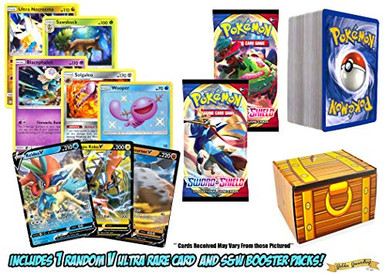 40 Random Pokemon Cards Plus 2 Sword and Shield Booster Packs - 1 V ...