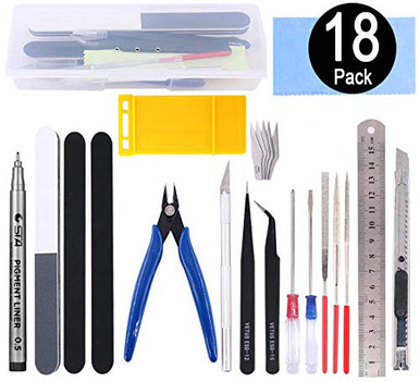 Esoca 18Pcs Gundam Model Tool Kit Gundam Modeler Basic Tools Craft Set ...