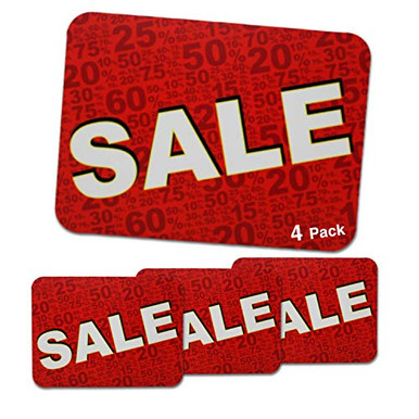 Sale Sign Thick for Retail Stores Sales Clearance Discounts 9 x 12 inch ...