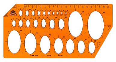 Isometric Ellipse Ellipses Shapes Figure Drawing Template Stencil ...