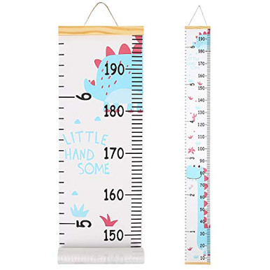 Growth Chart for Kids Hanging Ruler, Canvas Height Chart for Baby Wood ...