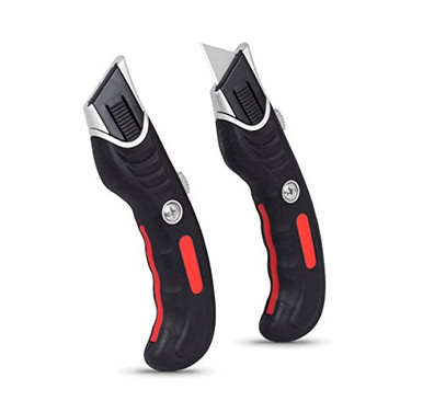 Internets Best Ergonomic Utility Knife Set of 2 Retractable Razor Knife ...