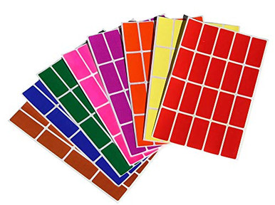 Royal Green Rectangular Color Coding Stickers 157inch x 075 inch ...