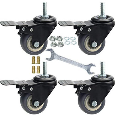 2 Inch Swivel Caster Wheels Set of 4 Locking casters Heavy Duty Total ...
