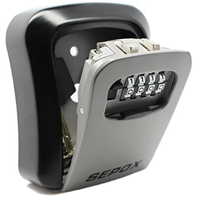 SEPOX Key Lock Box 4-Digit Combination Wall Mounted Key Safe Box ...