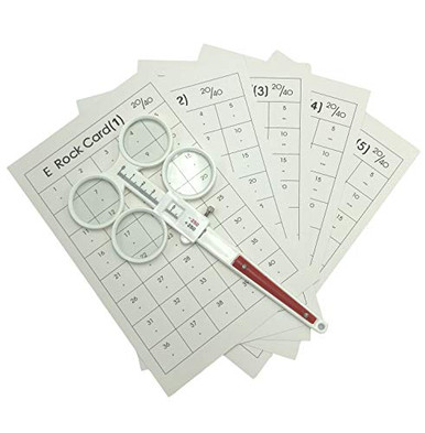 Optical Flipper with 5 Vision Test Cards250D~250D Optometry Plastic ...