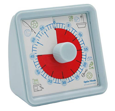 Optic Minds - 60 Minute Visual Timer for Kids - No Loud Ticking for ...