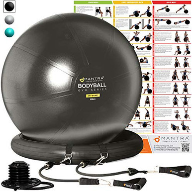 Exercise Ball Chair 55cm 65cm 75cm Yoga Fitness Pilates Ball Stability ...