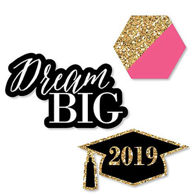 Dream Big - 2019 Graduation DIY Shaped Party Cut-Outs - 24 Count ...