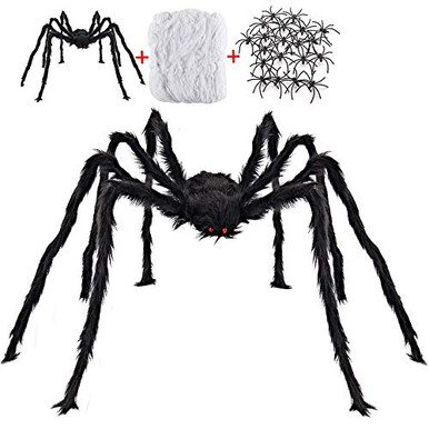 Halloween Decorations Outdoor with 6.6 Ft Giant Spider Scary Hairy ...