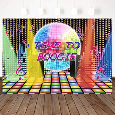 Mocsicka Time to Boogie Backdrop Retro Disco Music Birthday Party ...