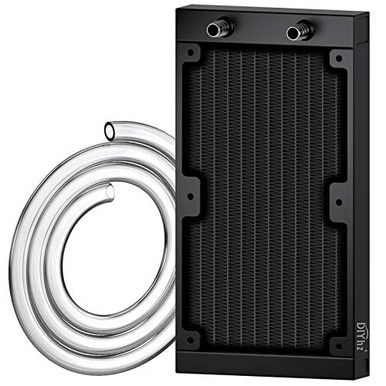 DIYhz Water Cooling Computer Radiator, 12 Pipe Aluminum Heat Exchanger ...