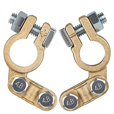 WATERWICH Heavy Duty Car Battery Terminals Connectors Clamps Set ...