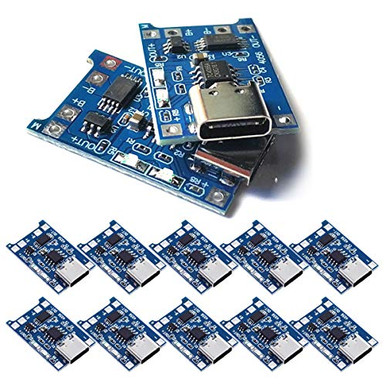ALAMSCN 12PCS TP4056 Type-C USB 5V 1A 18650 Lithium Charger Module Li ...