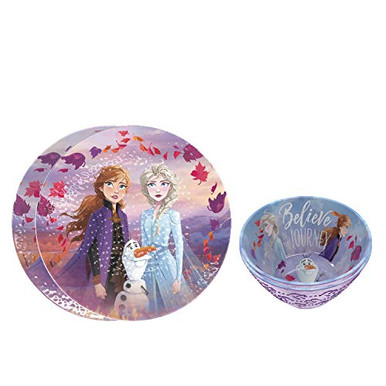 Zak Designs Disney Frozen 2 Elsa and Anna Dinnerware Set Includes ...