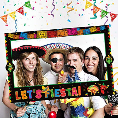 Mexican Fiesta Photo Booth Frame Cinco de Mayo Selfie Photo Props ...