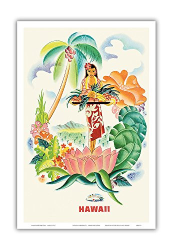 Pacifica Island Art Tropical Abundance - Matson Lines to Hawaii ...