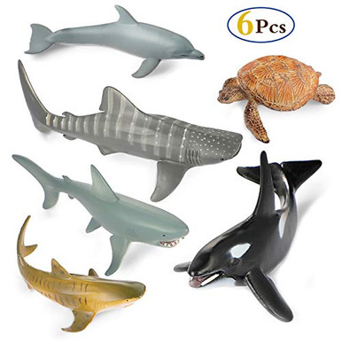 Sea Ocean Animals Figure Bath Toys Set6 Piece Jumbo Sea Animals ...