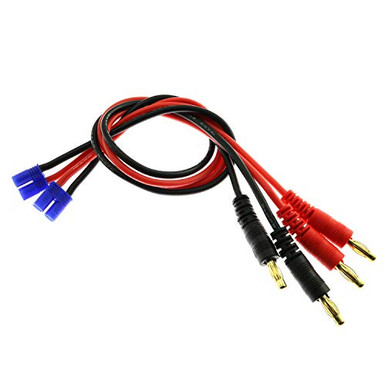 RLECS 2pcs 4mm Banana Male Plugs to EC2 Male Connector Adapter 30cm RC ...