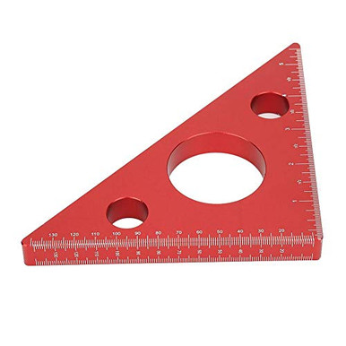 45 Degree Aluminum Alloy Angle Ruler Inch Metric, Carpentry Squares ...
