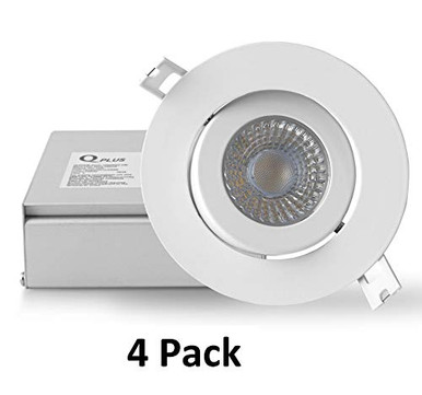QPLUS 4 Inch UltraThin Adjustable Eyeball Gimbal LED Recessed Lighting ...