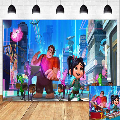 Wreck-it Ralph Themed Photography Backdrop Vinyl 7x5ft for Baby Boys ...
