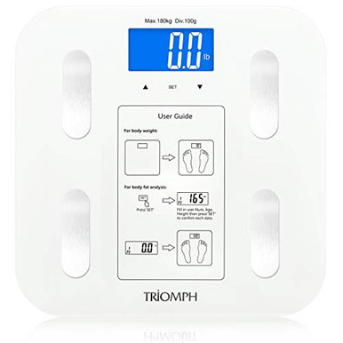 Triomph Body Fat Scale, Digital Bathroom Scale Body Composition ...