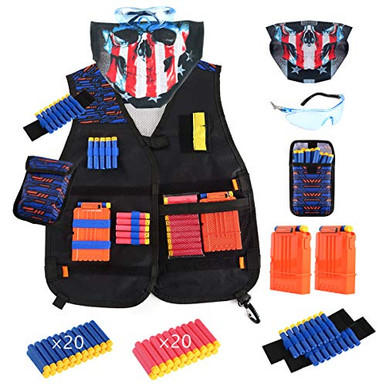 Locisne Kids Tactical Vest Kit for Nerf Guns NStrike Elite Series ...