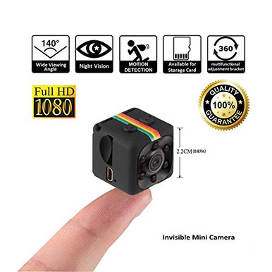 QEBIDUM Small Hidden Camera, Mini Cop Cam, SQ11 Mini DV, Portable Full ...