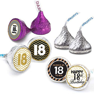 Happy 18th Birthday Stickers For 18 Years Old Party Decoration Birthday ...