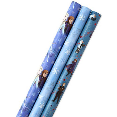 Hallmark Disneys Frozen 2 Wrapping Paper with Cut Lines Pack of 3 105 ...