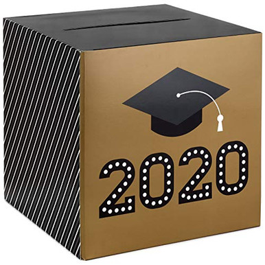 Hallmark 8 Graduation Card Box Class of 2020 Gold and Black Foldable ...